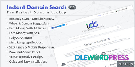 Download Instant Domain Search Script v2.0 Free - DLEWordPress