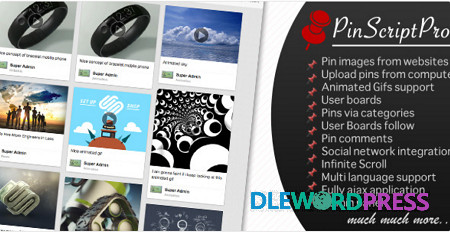 Download PinScriptPro - Pinterest Like Website Free - DLEWordPress