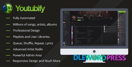 Download Youtubify v1.4 - Youtube Music Engine Free - DLEWordPress