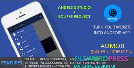 Download My Web App - Material Design UI - AdMob Free - DLEWordPress