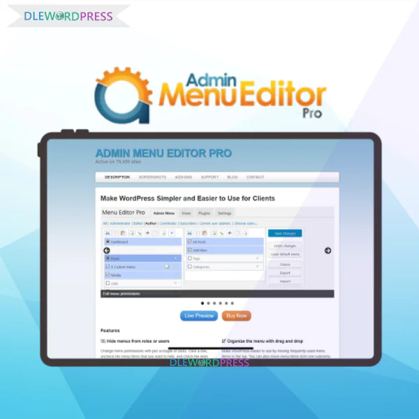 Download Admin Menu Editor Pro Free - DLEWordPress